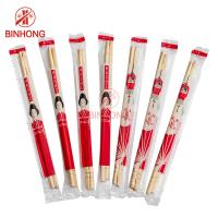 China OPP Wrapped 6.0mm Round Bamboo Chopsticks For Churches for sale