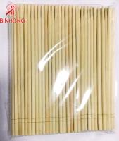 China Natural Bamboo Round 5.0mm*20cm Custom Logo Chopsticks for sale