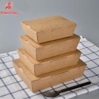 China Takeout Recycled Folding Paper Take Away Box Disposable 24oz for sale