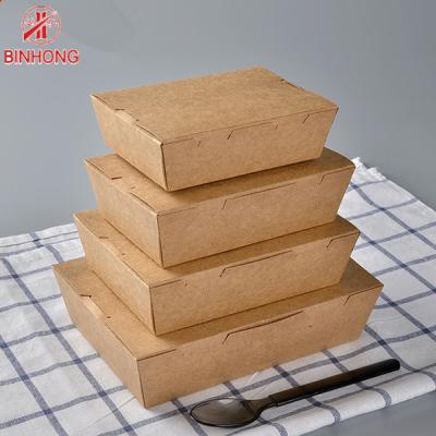 China Takeout Recycled Folding Paper Take Away Box Disposable 24oz for sale