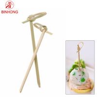 China Convenient AB Grade 12cm Knotted Bamboo Skewers for sale