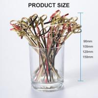 China Disposable Customized Logo 2.5mm Bamboo Knot Skewers for sale