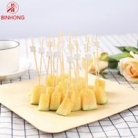 China Customizable 0.065kg 12CM Wooden Food Skewers For for sale