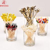 China Eco Friendly Polished 12cm Bamboo Skewer Sticks for sale