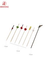 China 100% Natural Bamboo AB Grade 7cm Beaded Toothpicks for sale