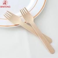 China Solid Birch No Plastics ISO9001 Disposable Wooden Cutlery for sale
