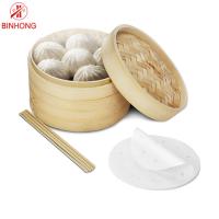 China Kitchen Cooking Smooth 28cm Dim Sum Bamboo Basket for sale