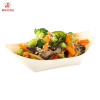 China Disposable Birch Wood 3.5 Inch Sushi Wooden Boat for sale