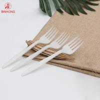 China Environmentally Degradable 16cm Disposable Wooden Fork for sale
