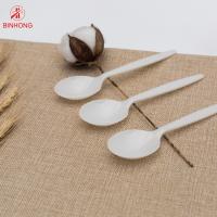 China Degradable Cornstarch 14.8cm Wooden Spoon Cutlery for sale