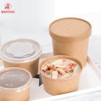 China Single Wall Kraft Paper Take Away Box Disposable 750ml for sale