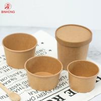 China Single Wall Kraft Paper Take Away Box Disposable 750ml for sale