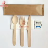 China Eco Friendly Wooden Disposable Biodegradable Cutlery Fork Knife Tissue 160mm for sale