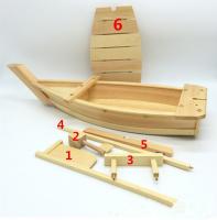 China Sustainable Laser Logo 50cm Bamboo Sushi Boat for sale