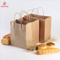 China Custom Logo Brown Flexo Printing Kraft Paper Bag for sale
