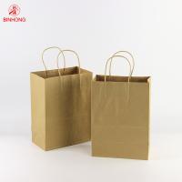 China Custom Logo Brown Flexo Printing Kraft Paper Bag for sale