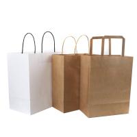 China Flat Bottom ODM Kraft Paper Bag for sale