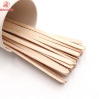 China Flat Head Natural Color 1.3mm Bamboo Coffee Stirrer for sale