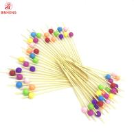China Eco Friendly Nan Bamboo 4.0mm Beaded Toothpicks for sale