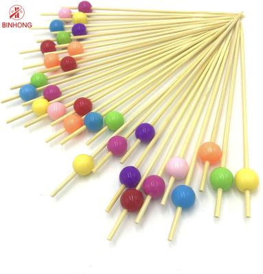 China Eco Friendly Nan Bamboo 4.0mm Beaded Toothpicks for sale