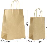 China Recyclable Assorted Sizes Anti Oil Kraft Paper Food Bags for sale
