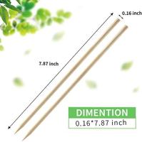 China Mao Bamboo Sharp Point 30cm Flat Kebab Skewers for sale