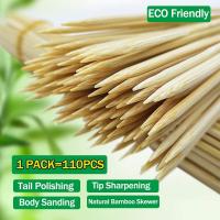 China Natural Roasting Bamboo 4mm Flat BBQ Skewers for sale