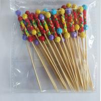 China Party Decoration 8cm Bamboo Food Sticks For Appetizers Drinks for sale