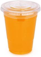 China Clear 16Oz Disposable Plastic Cup With Slot Lid for sale