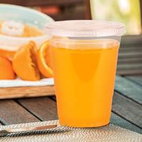 China Clear 16Oz Disposable Plastic Cup With Slot Lid for sale