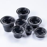 China Black Color PET Lid 1.5OZ Disposable Sauce Cup for sale