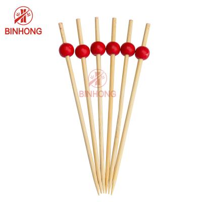 China Eco Friendly Polished 12cm Bamboo Skewer Sticks for sale