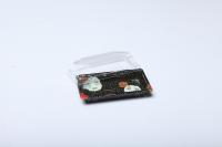 China Non Slip Disposable Takeaway Food Sealed Plastic Sushi Tray With Lid for sale