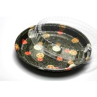 China Disposable Plastic Tray Box, Round Sushi Tray, Take Away Food Tray for sale