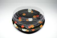China Disposable Plastic Tray Box, Round Sushi Tray, Take Away Food Tray for sale