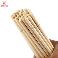 China Chinese Eco Friend Disposable Bamboo Chopsticks Natural Round Chopsticks 21cm for sale