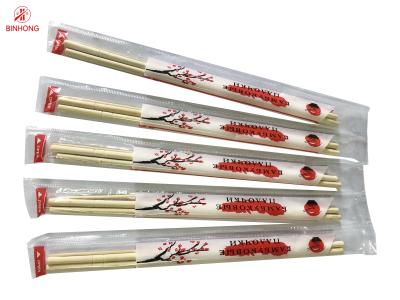 China OPP Pack Round Head Bamboo Chopsticks 20cm/23cm for sale