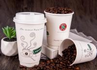 China ISO9001 Double Layer Kraft Paper Coffee Drink Cup 16oz For Cafe for sale