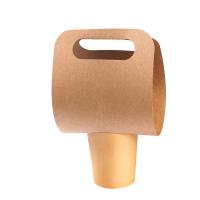 China 350g Kraft Single Double Cup Takeaway Coffee Cups Holder for sale