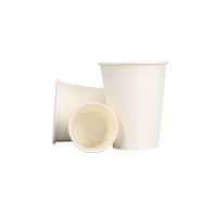 China 12oz 60mm Bottom Single Wall White Coffee Disposable Paper Cup Biodegradable for sale