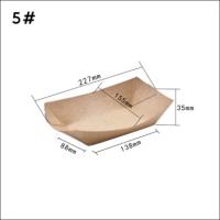 China 100 280 530ml Kraft Paper Boat Container For Chicken Rice Flower for sale