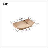 China 100 280 530ml Kraft Paper Boat Container For Chicken Rice Flower for sale