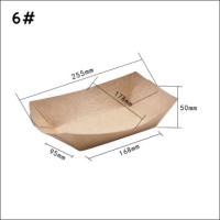 China 100 280 530ml Kraft Paper Boat Container For Chicken Rice Flower for sale
