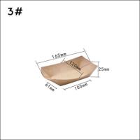 China 100 280 530ml Kraft Paper Boat Container For Chicken Rice Flower for sale