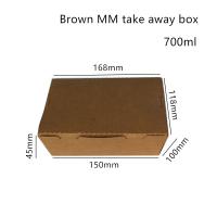 China Multipurpose Sushi Kraft Paper Take Away Box Microwavable for sale