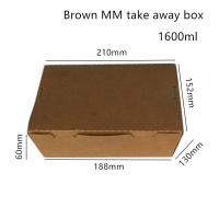 China Multipurpose Sushi Kraft Paper Take Away Box Microwavable for sale