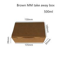 China Multipurpose Sushi Kraft Paper Take Away Box Microwavable for sale