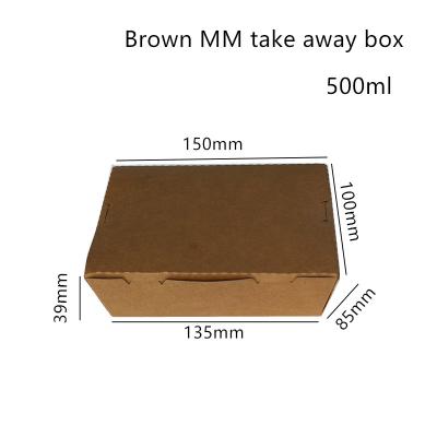 China Multipurpose Sushi Kraft Paper Take Away Box Microwavable for sale