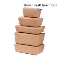 China Custom Printed Lunch Box Brown Kraft Burger Box Packaging for sale