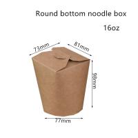China 16oz 26oz 32oz Disposable Noodle Box With Round Bottom for sale